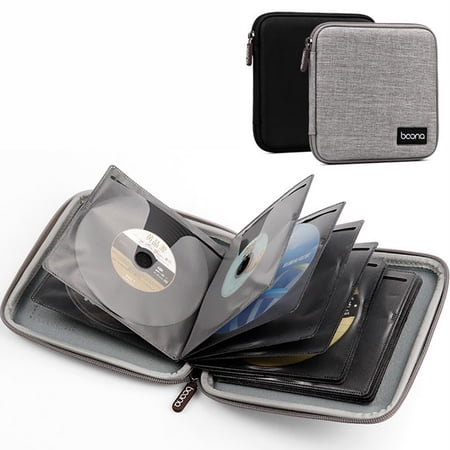 CD Case Holder Protective Fashion 32-Capacity CD Wallet CD Organizer ...