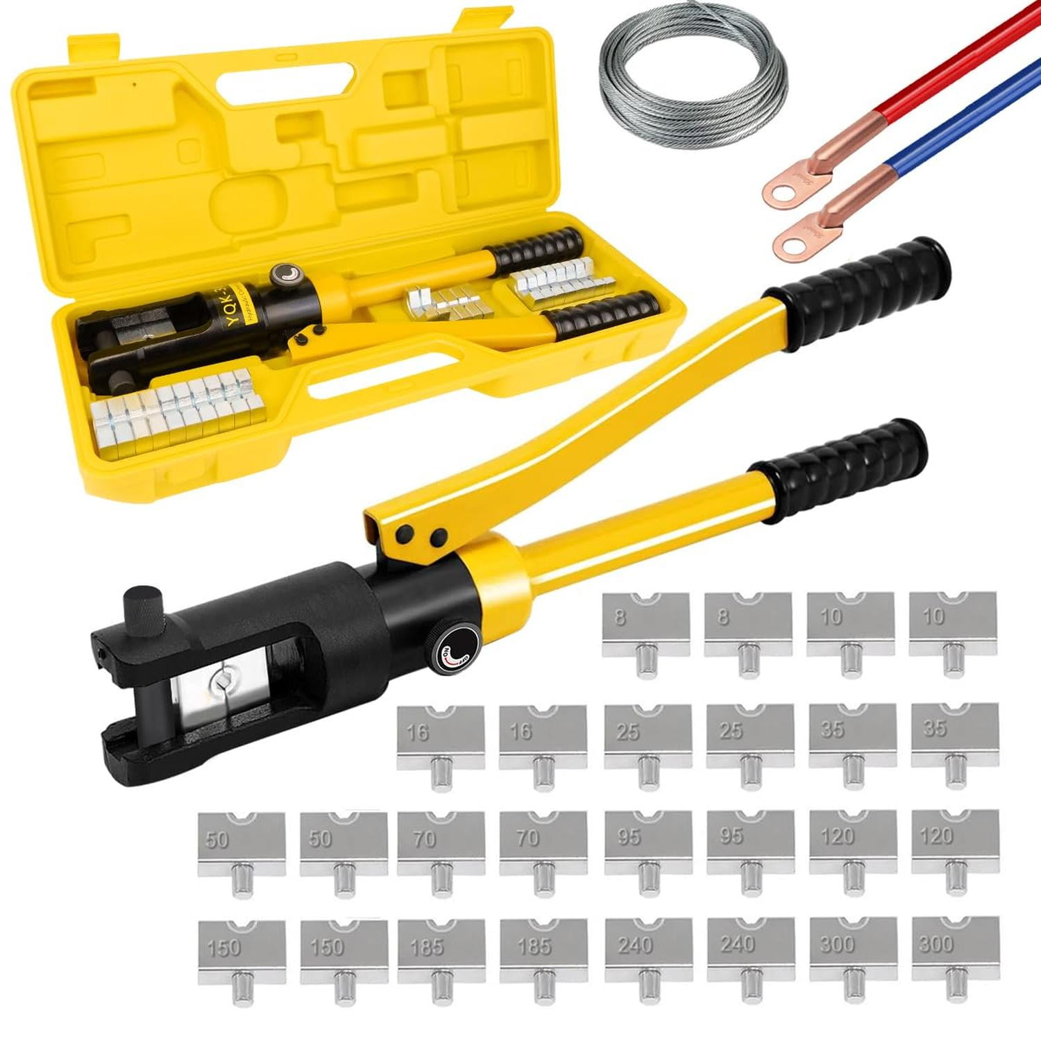 Pinza Crimpadora Hidráulica Con Manual Robusto 16 Toneladas 13 Dados ...