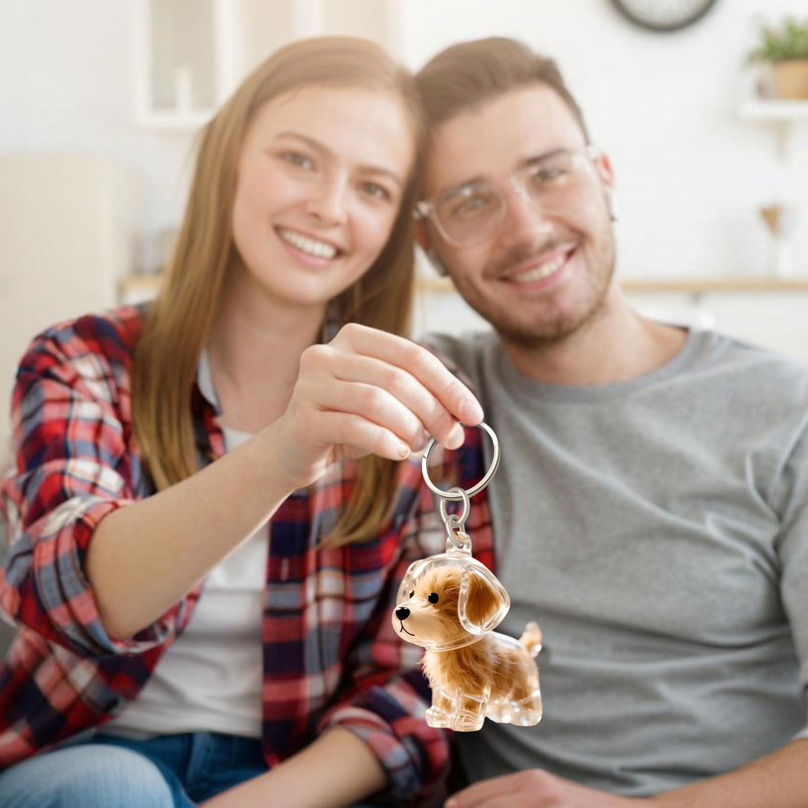 Click here for Vaidha Pet Hair Memorial Keychain For Dogs Transpa... prices