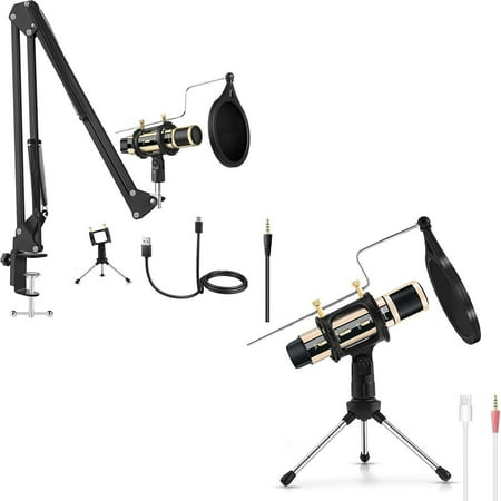 k08-u USB 3.5MM Microphone kit with k08-u Microphone Gold | Walmart Canada