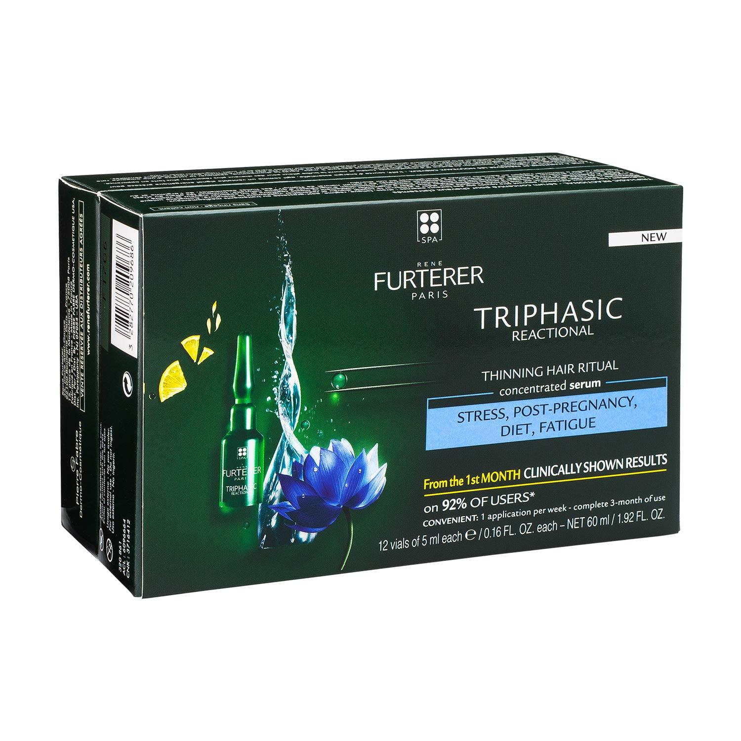 Suero Rene Furterer TRIPHASIC Reactional, 12 unidades, suministro para ...