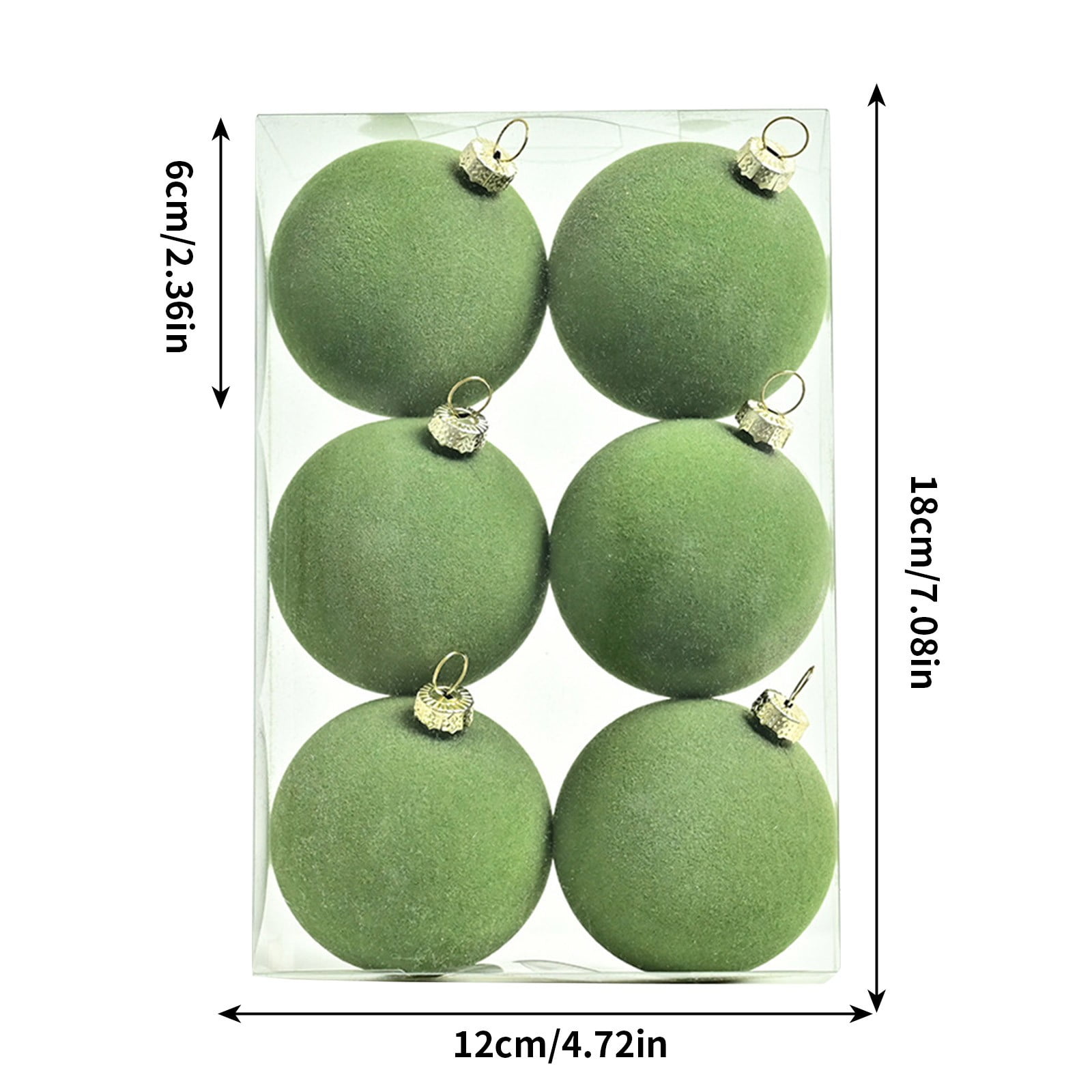 Click here for Yhmxh Velvet Balls Ornaments 6pcs 2.36-Inch For Ch... prices