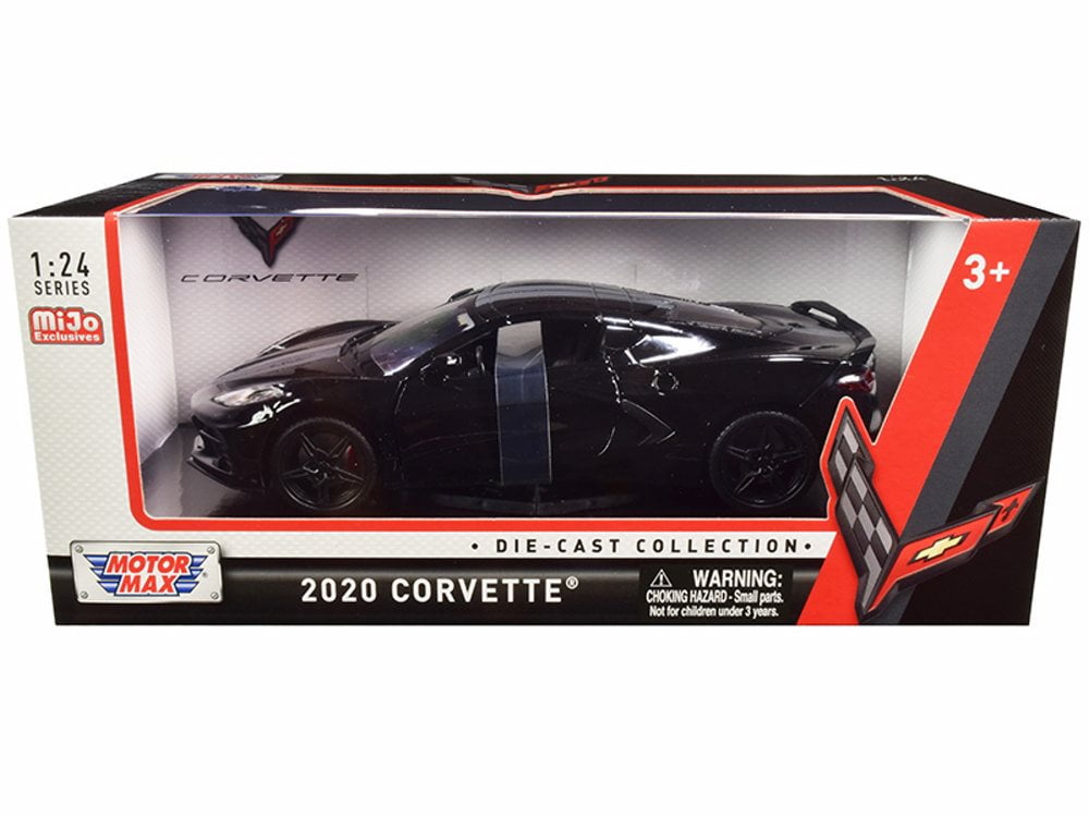2020 Chevy Corvette C8 Stingray, Black - Motor Max 79360BK - 1/24 scale ...