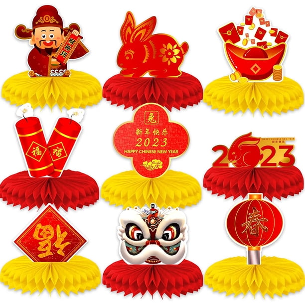2023 Year of the Rabbit Honeycomb Centerpieces for Heytea ew Year Eve ...
