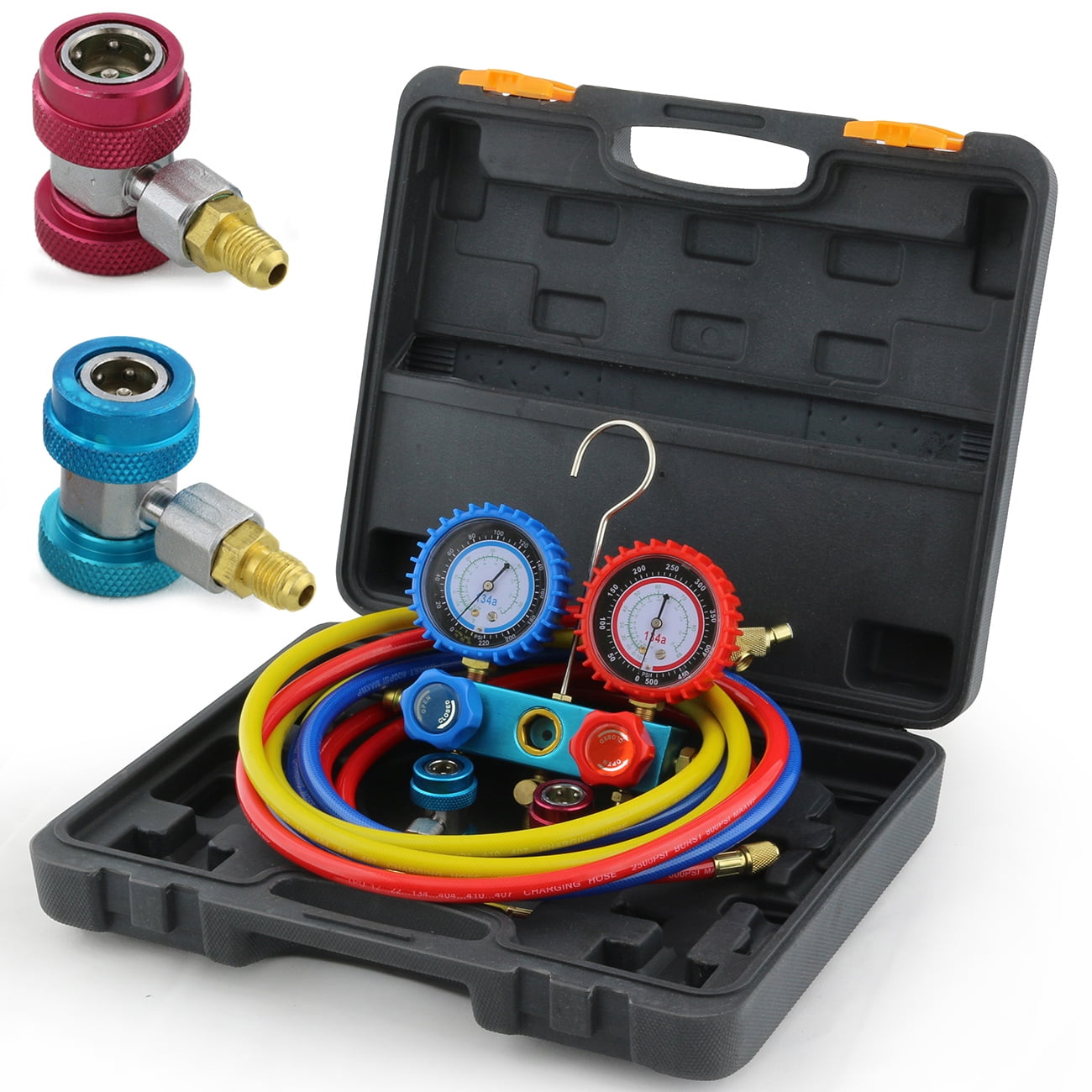 Arksen Aluminum AC Manifold Gauge Set R134a A/C HVAC - Walmart.com