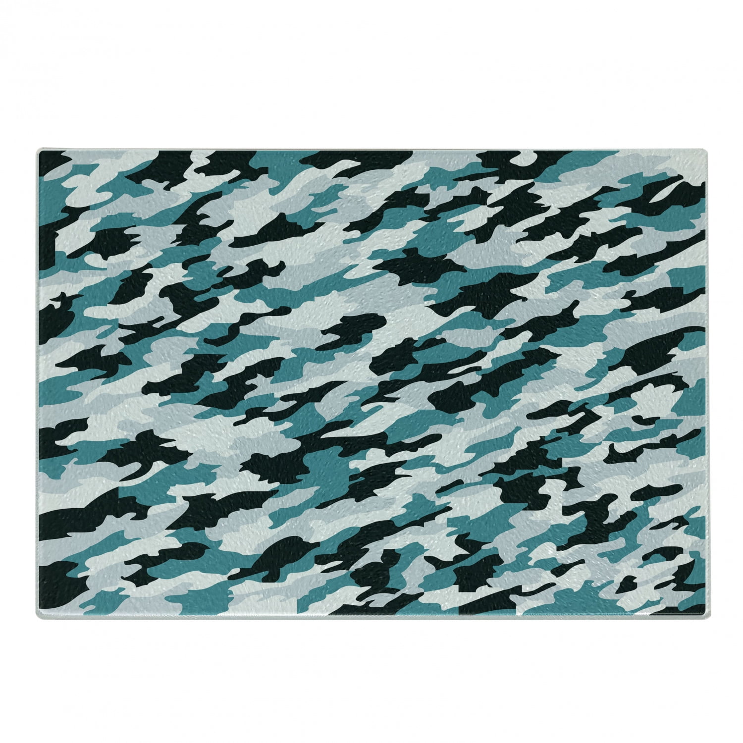 Camo Cutting Board, Aquatic Ocean Sea Inspired Illustration Navy Tile ...