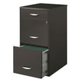 2 Piece File Cabinet in Charcoal and Adjustable File Caddy in Black ...