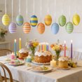 Cadancy Easter Decorations Print Eggs Garland String Hanging Ornaments ...
