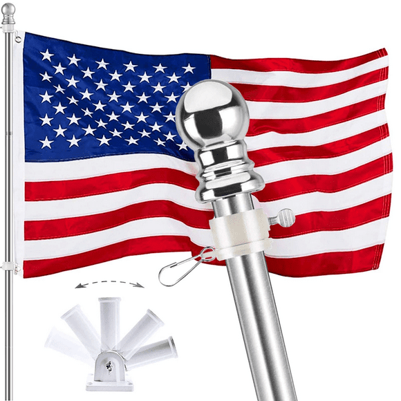 Metal American Flag Outdoor Decor