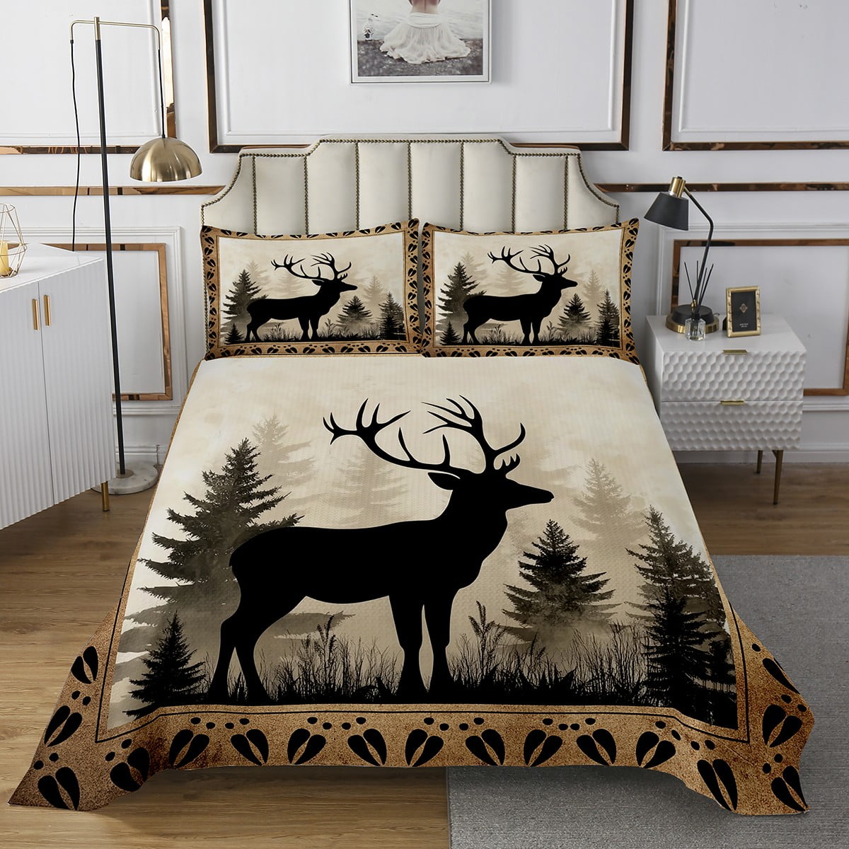 Click here for Erosebridal Kids Elk Deer Bedspread Queen Size Ant... prices
