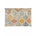 Bohemian Texture Sun Shade Sail 6.5'X10' Brown Yellow Morocco Pattern ...