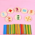 Math Caculating Toys Wooden Early Education Toys Counting Sticks ...