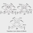 4 Pack 3-Way End Corner Bracket Connector with Screws 3-way Profile ...