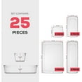 Walmart 25 PCS Clear Plastic Drawer Organizers Set, 4-Size Storage Bins ...