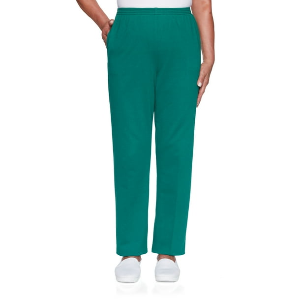 Alfred Dunner Womens Classic Signature Fit French Terry Pant With All