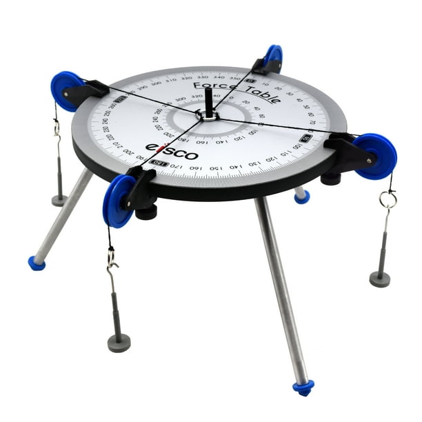 Eisco Labs Medium Size Force Table - 11.75" Diameter, 3 legs, 4 Pulleys ...