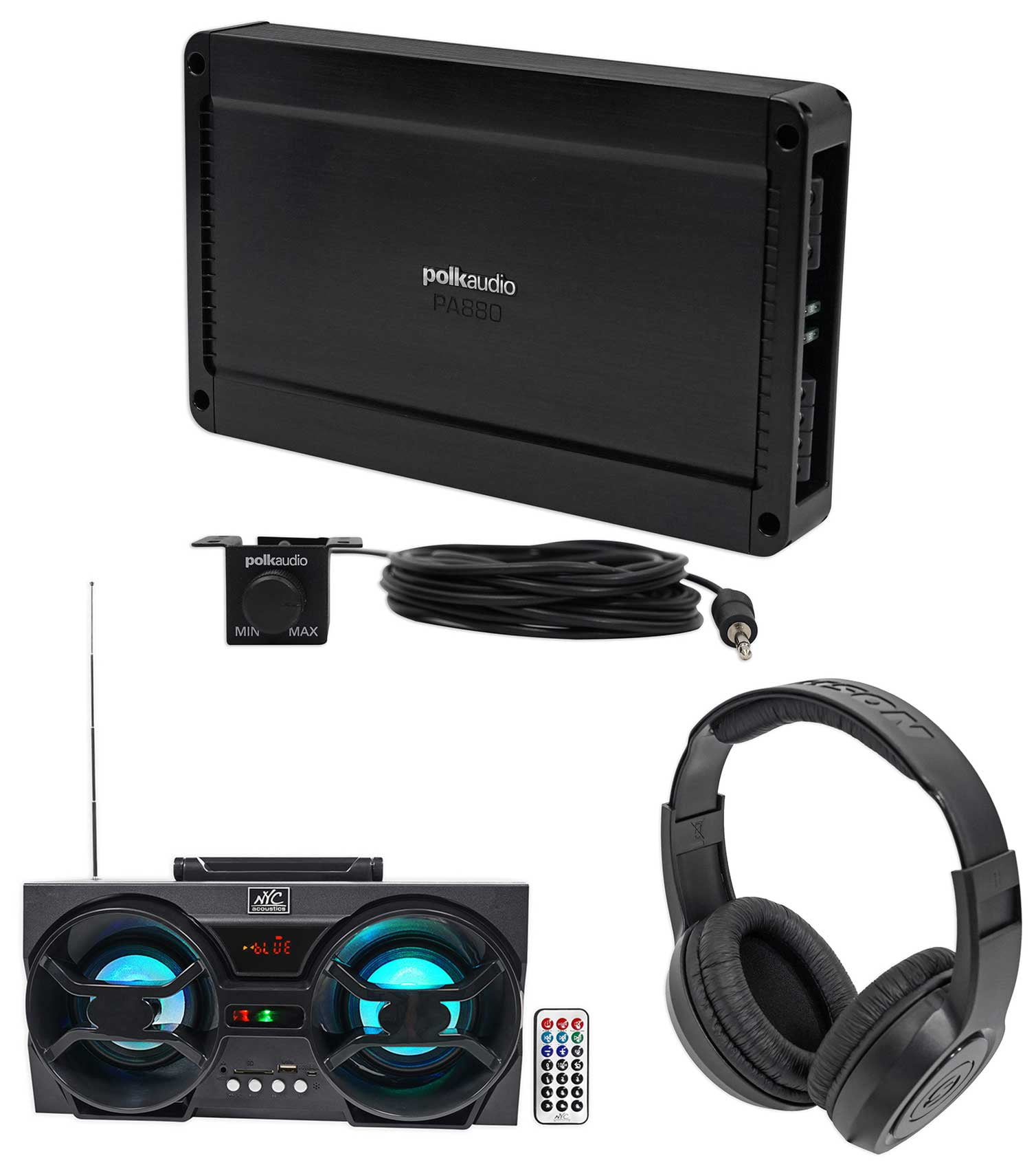 Polk Audio PA880 800w Mono Car Audio Amplifier Amp PA 880+Speaker ...