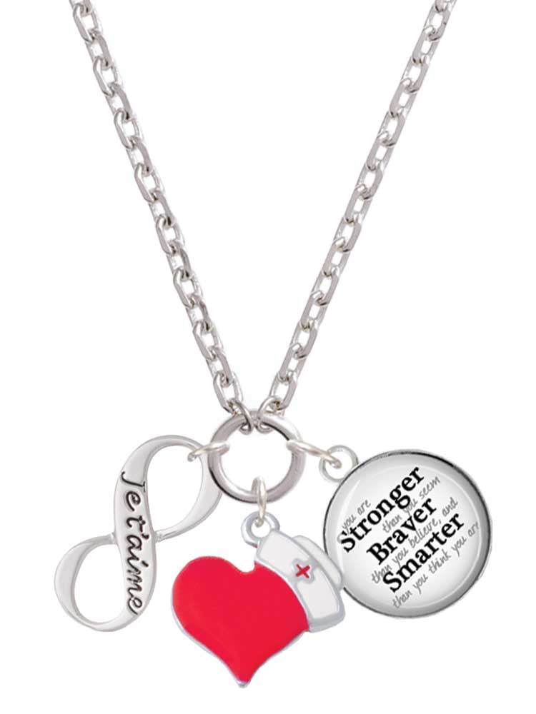 Delight Jewelry Je T'aime Infinity Sign - Red Heart Nurse Strong Zoe ...
