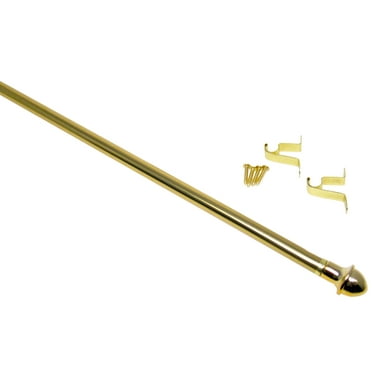 Small Cafe Curtain Rod Adjustable 12" to 16" Set of 2 Gold Plated ...