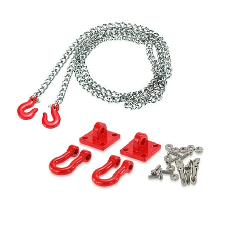 Metal Tow Hook & Trailer Chain Kit for RC Car 1/10 Traxxas Axial SCX10 ...