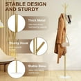 Coat Rack, Metal Freestanding Coat Rack with 8 Hooks, Sturdy Coat Tree ...