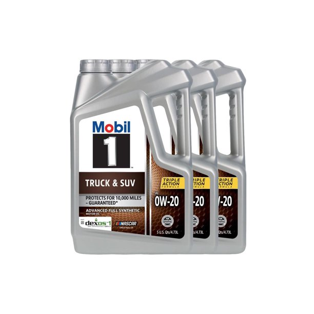 Mobil 1 124593 Truck And SUV Motor Oil, 0W-20, 5 Qt, Case Of 3 ...
