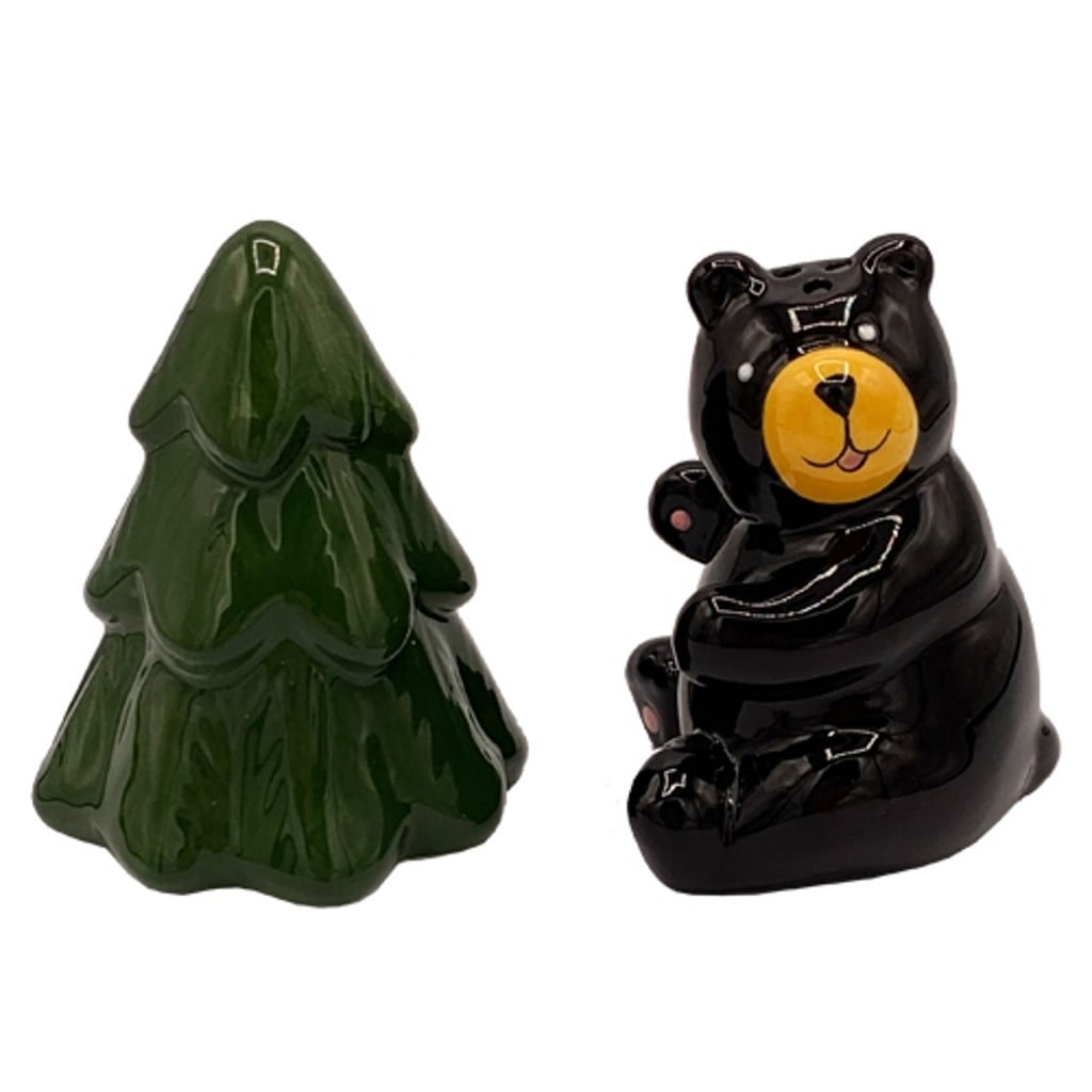 Black Bear and Pine Tree Salt and Pepper Shakers - Walmart.com
