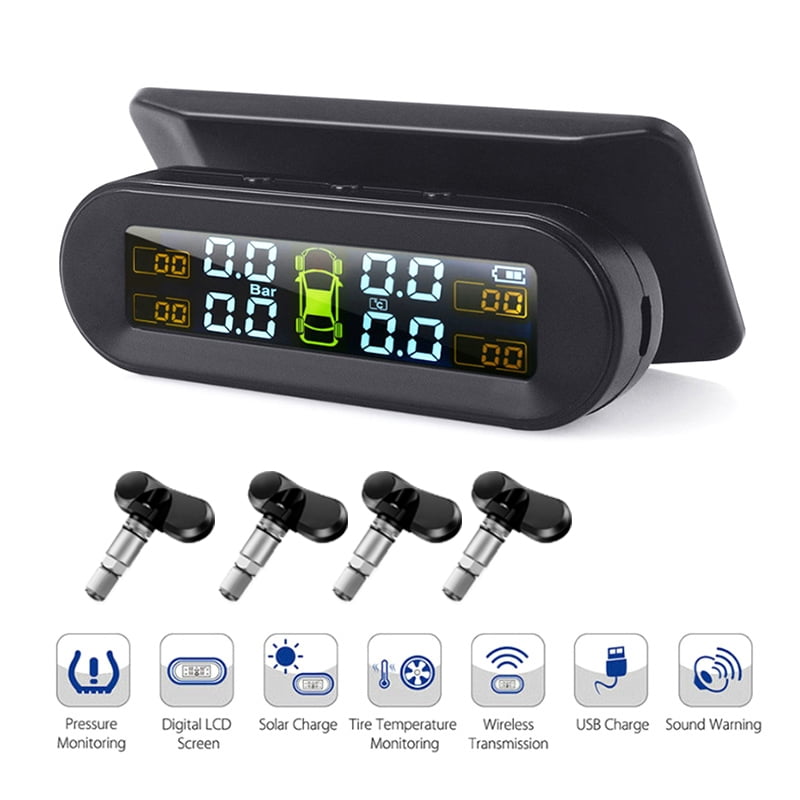 Tyre Pressure Sensor With 4 Internal Sensors Temperature Warning Fuel ...