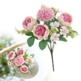 2Bundle Artificial Peony Chrysanthemum Household Imitation Silk Flowers ...