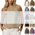 Crop Tank Tops for Women Sleeveless Round Neck Casual Summer Loose Fit ...