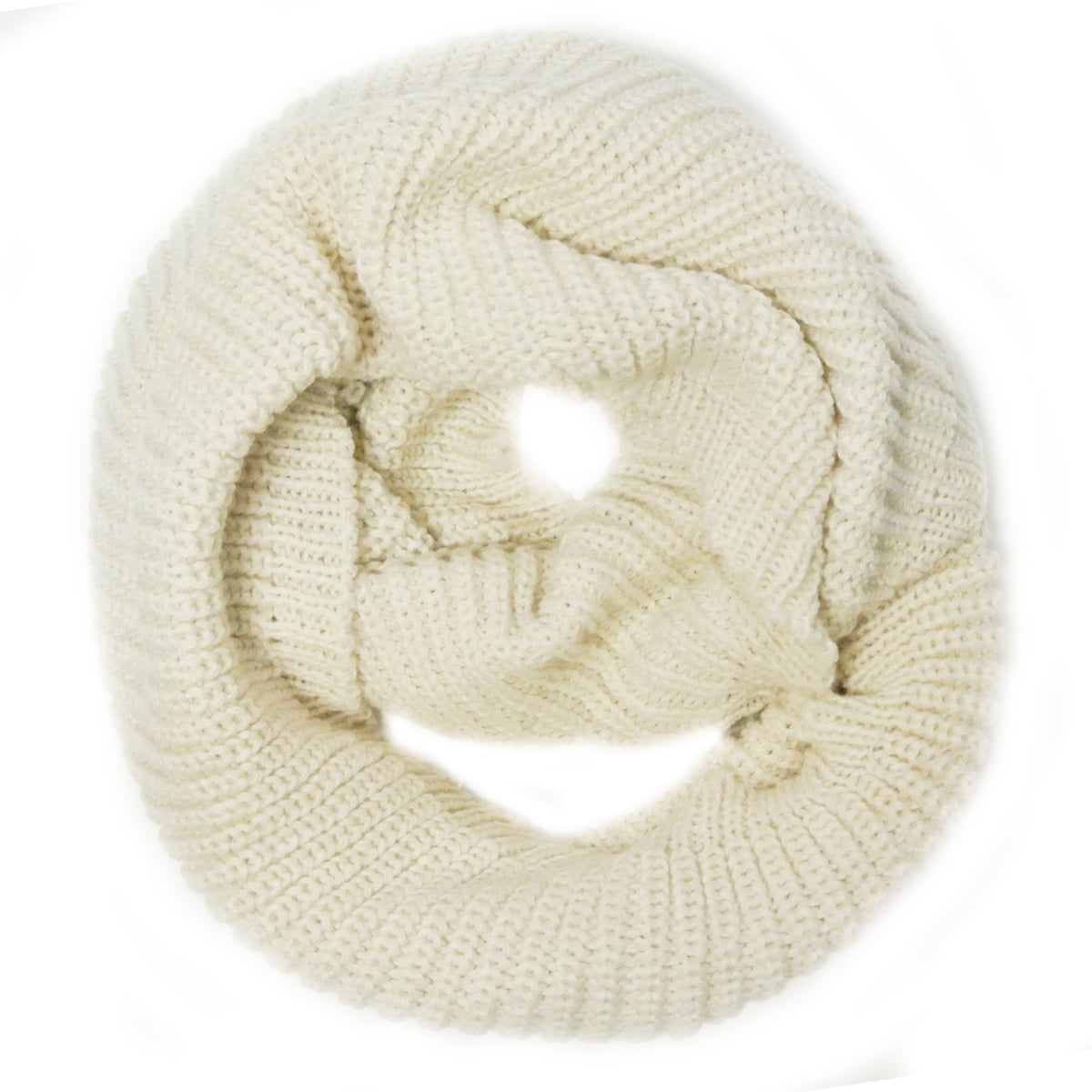 Wrapables® Thick Knitted Winter Warm Infinity Scarf, Ivory - Walmart.com
