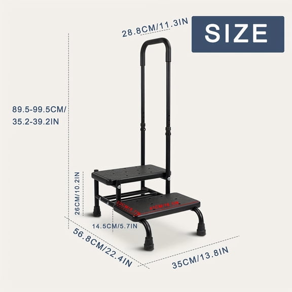 Car Step Stool with Handle for Elderly, Handicap Step Stools with ...