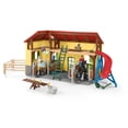 Schleich - Farm World: Horse Stable Set with Rider Figurines, Horse ...