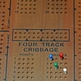 WE Games Classic Solid Wood, 4 Track Cribbage Board - Walmart.com
