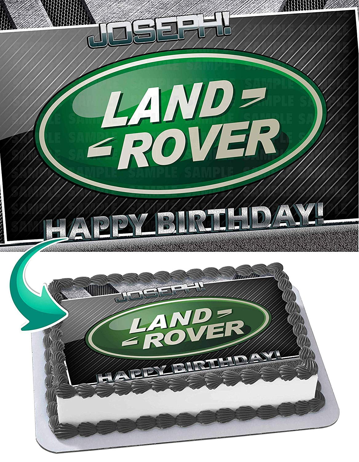 Land Rover Edible Cake Image Topper Personalized Picture 1/4 Sheet (8 ...