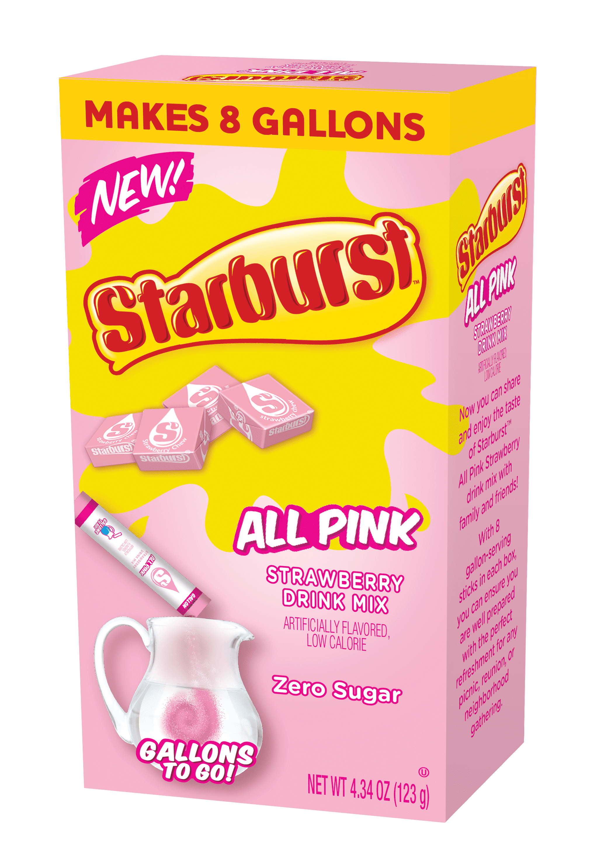 Starburst Pink 1 Gallon Sticks