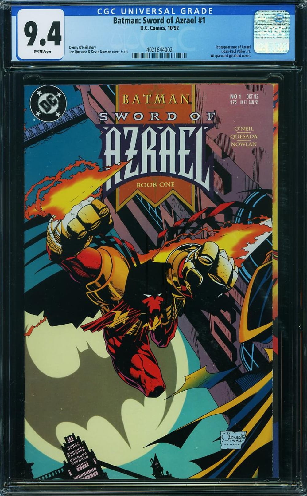 Batman: Sword of Azrael #1 - CGC 9.4 Comic Book - Walmart.com