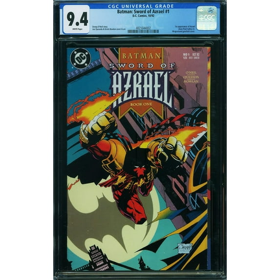 Batman: Sword of Azrael #1 - CGC 9.4 Comic Book - Walmart.com