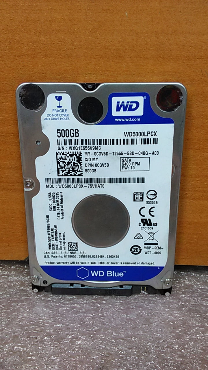 Used Western Digital WD5000LPCX WD Blue 500GB 2.5" SATA III Laptop Hard ...