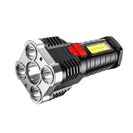 Transemion Rechargeable USB Outdoors Flashlight Long-range Light ...