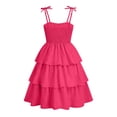 CAIVO Child Girls Party Dress Elegant Backless Above Knee Square Neck ...