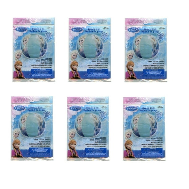 6 Packs- Frozen Inflatable 20" Beach Ball - Walmart.com - Walmart.com
