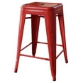 AmeriHome Loft 24" Metal Bar Stool, Red, Set of 4 - Walmart.com