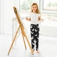 Black Background White Swans and Hearts Printed Leggings Yoga Pants for ...