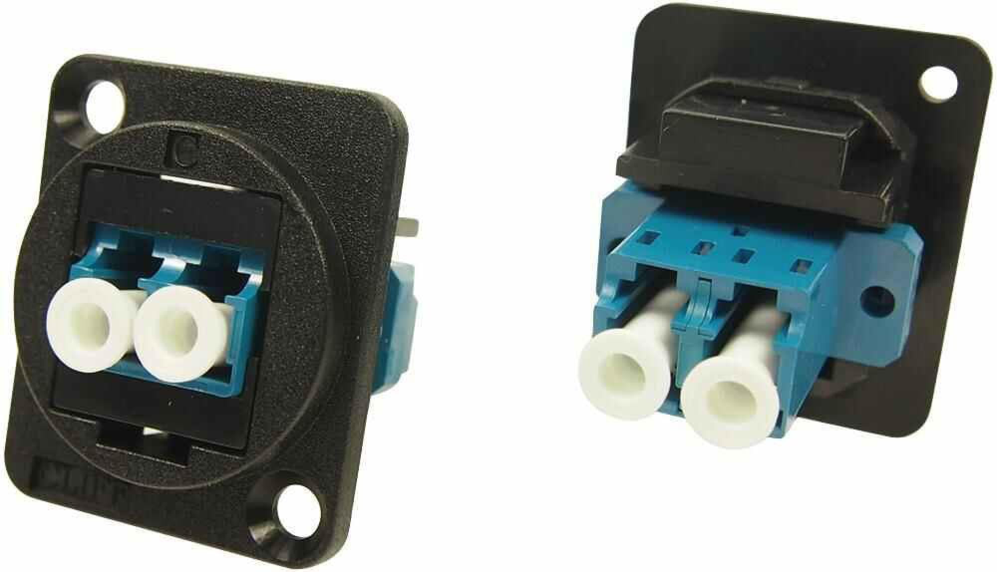 CLIFF ELECTRONIC LC Duplex SM Panel Mount Connector, Black Plastic XLR ...
