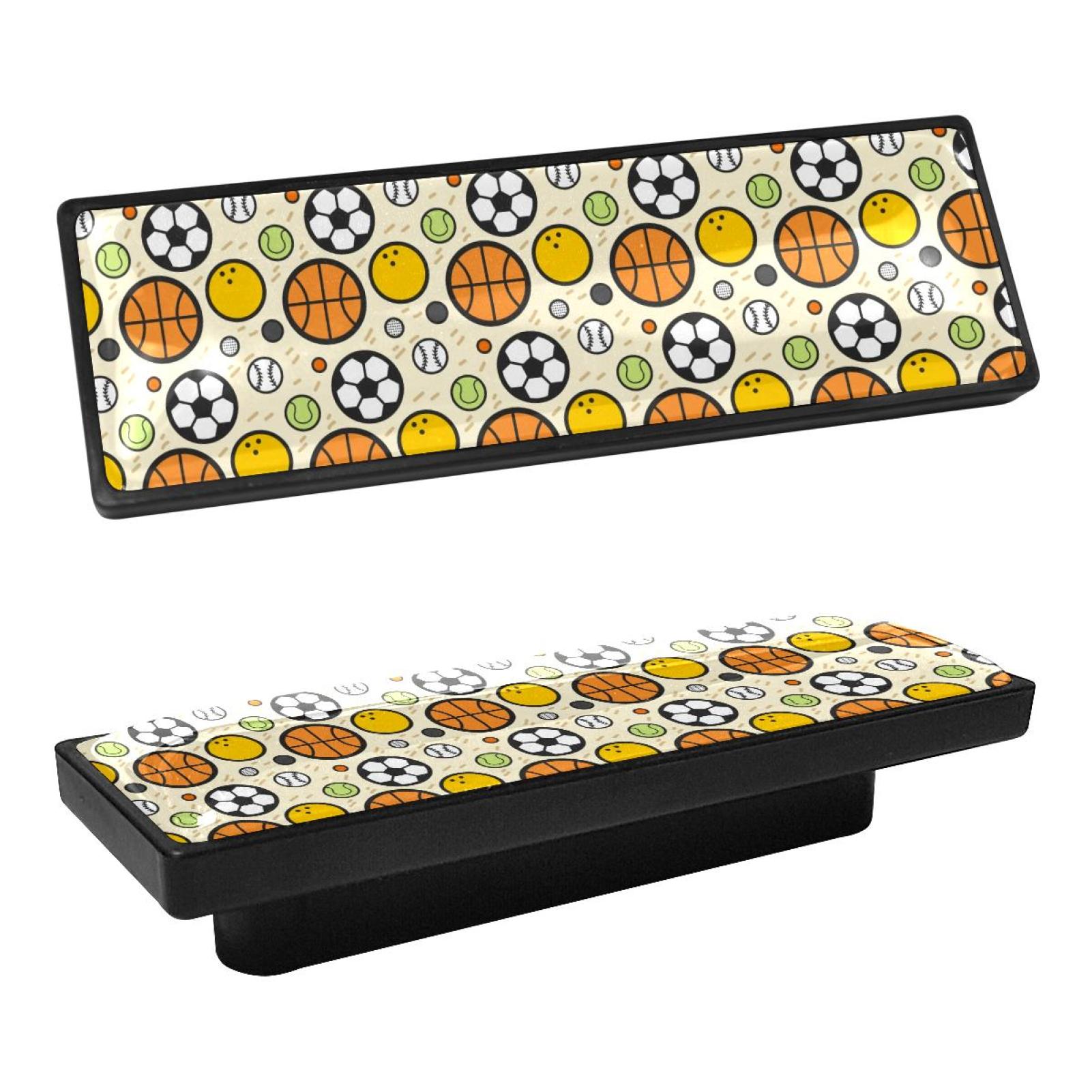 4 Pcs Rectangle Cabinet Handle Cupboard Knob Drawer Pulls Handle Sport ...