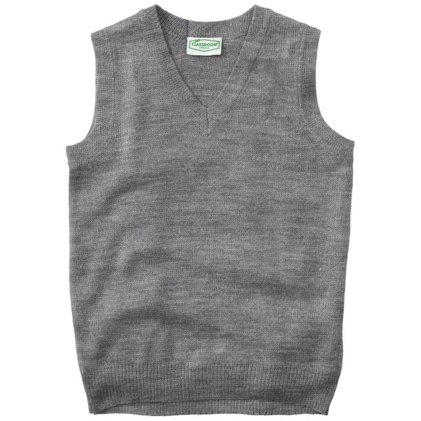 Classroom School Uniforms Big Kid Sweater Vest 56912, S, Heather Gray ...