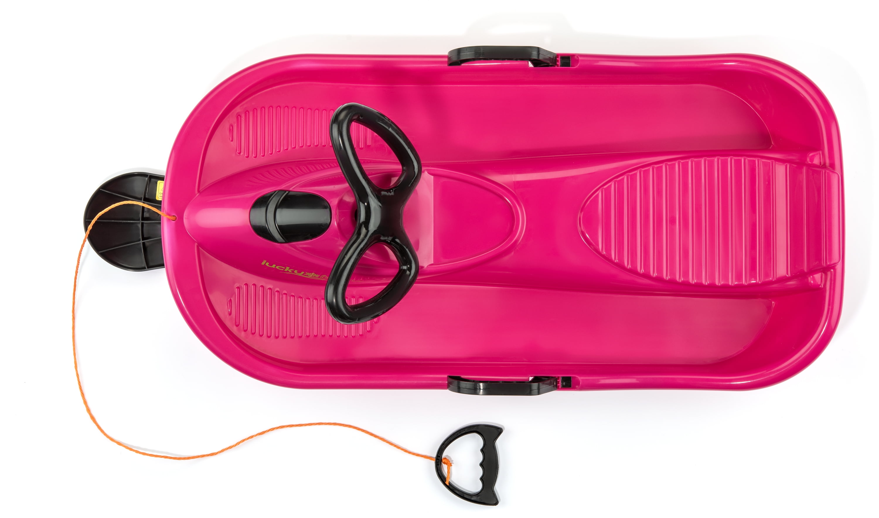 Lucky Bums Kids Steerable Plastic Racer Sled, Pink - Walmart.com