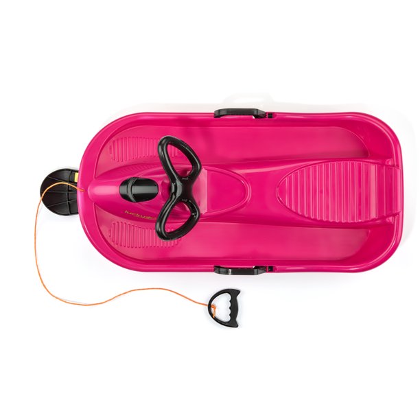 Lucky Bums Kids Steerable Plastic Racer Sled, Pink - Walmart.com