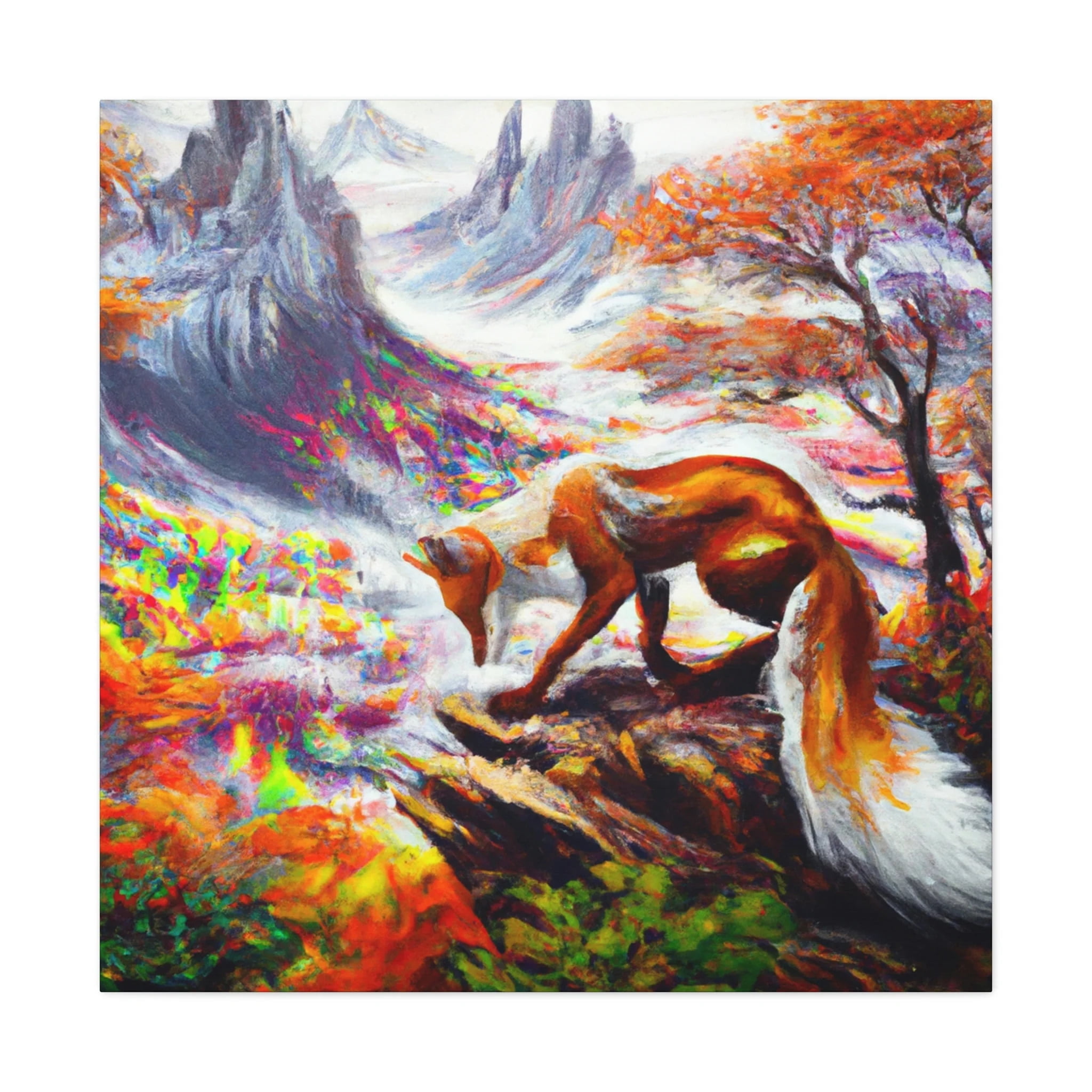 Fox in Majestic Splendor - Canvas - Walmart.com